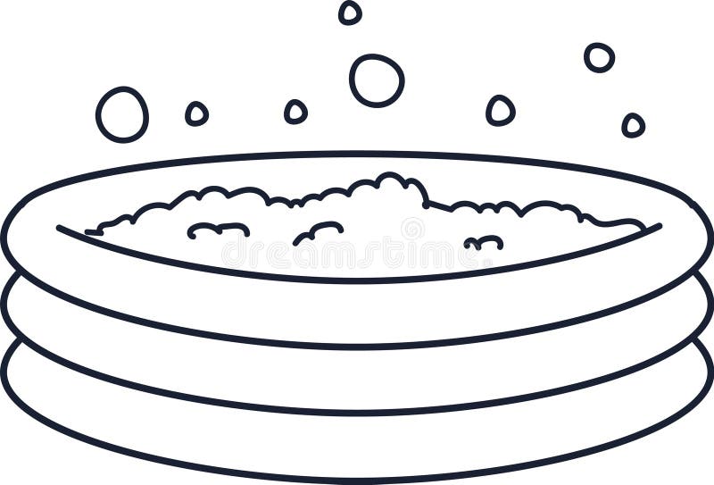 Doodle Inflatable Pool stock vector. Illustration of leisure - 370131849