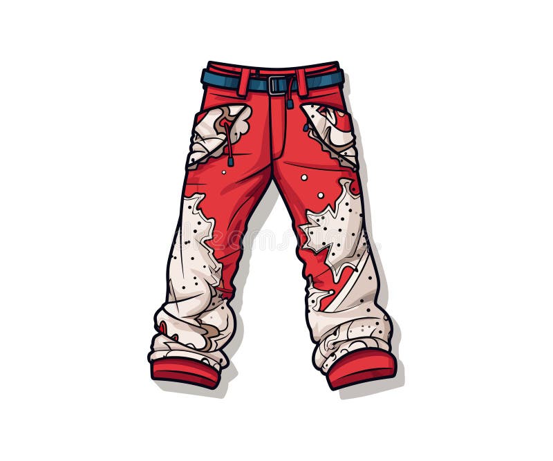 Doodle Inspired Ski Pants. Vector Illustration Design Stock ...