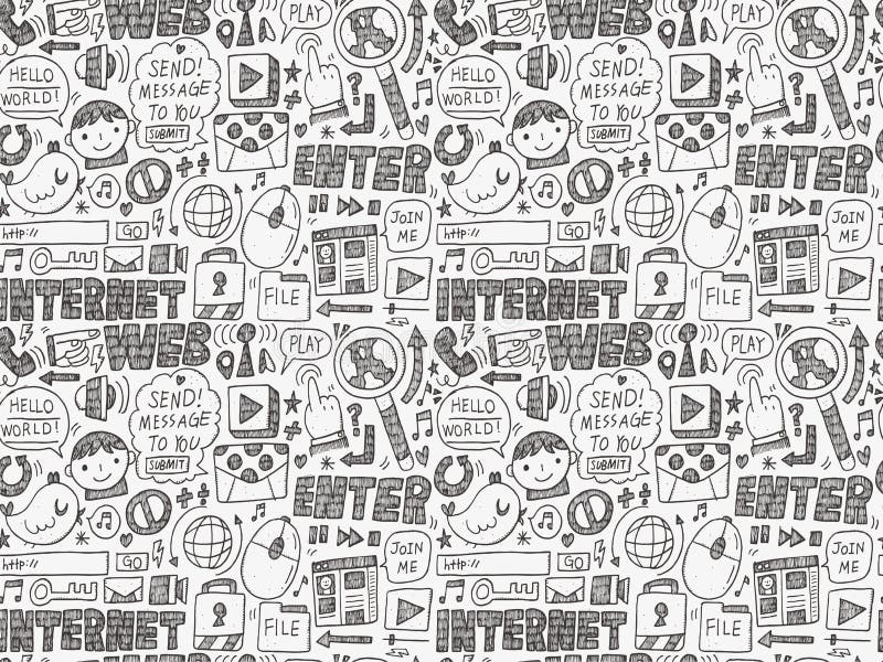 Seamless Internet Network Pattern Stock Vector - Illustration of ...