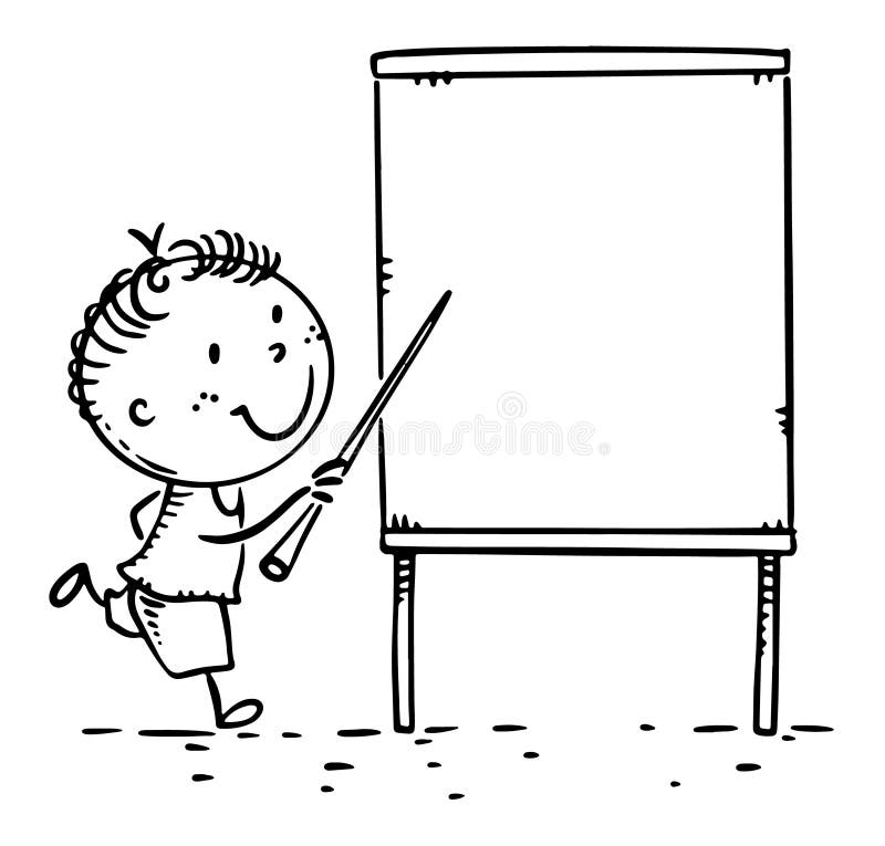 Six Happy Doodle Kids in a Row Stock Vector - Illustration of ...