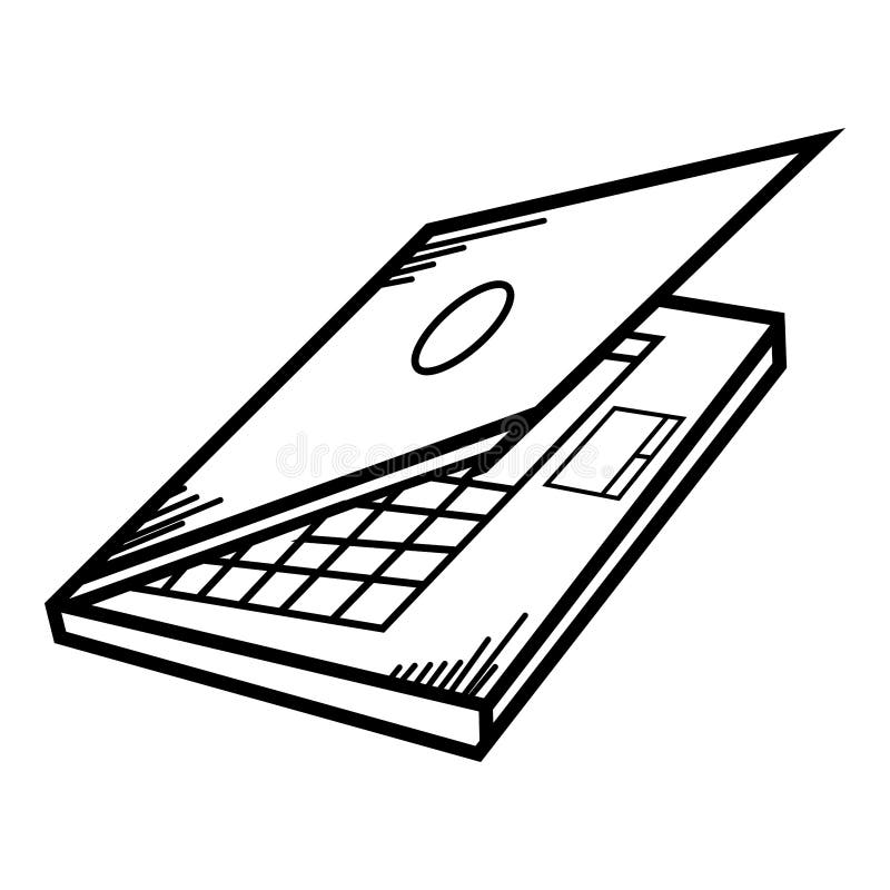 Doodle laptop stock vector. Illustration of vector, cartoon - 258090108