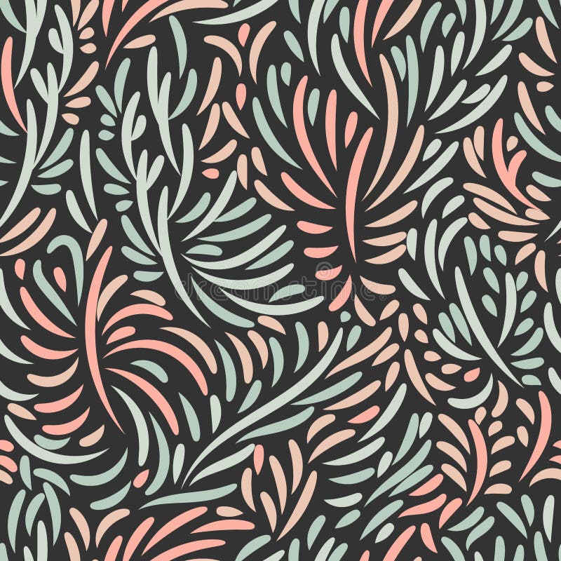 Doodle leaf pattern stock vector. Illustration of botanical - 91496933