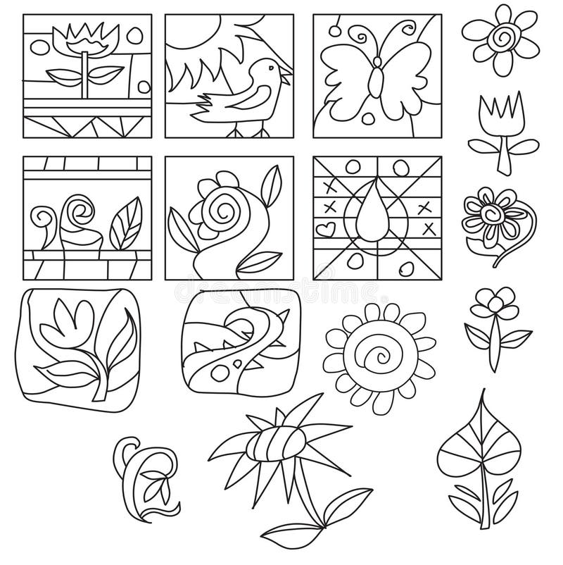 Doodle line art stock illustration. Image of drawn, strokes - 7120033