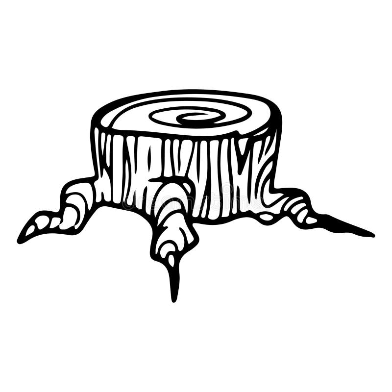 Tree Stump Coloring Stock Illustrations – 223 Tree Stump Coloring Stock ...