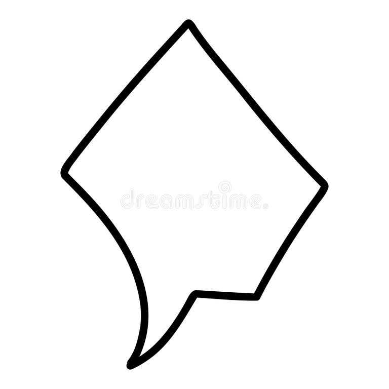Doodle Line Text Balloon. Speech Bubble Banners with Empty Talk, Linear ...