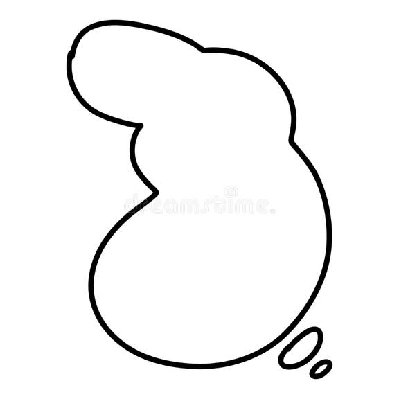 Doodle Line Text Balloon. Speech Bubble Banners with Empty Talk, Linear ...