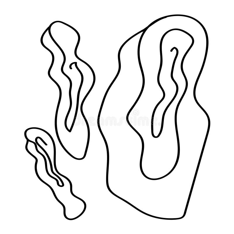 Doodle Line Tree Bark Drawing. Vector Illustration Stock Vector ...