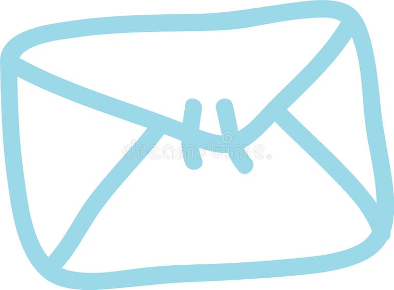 Doodle Lined Envelope stock vector. Illustration of envelope - 351911928