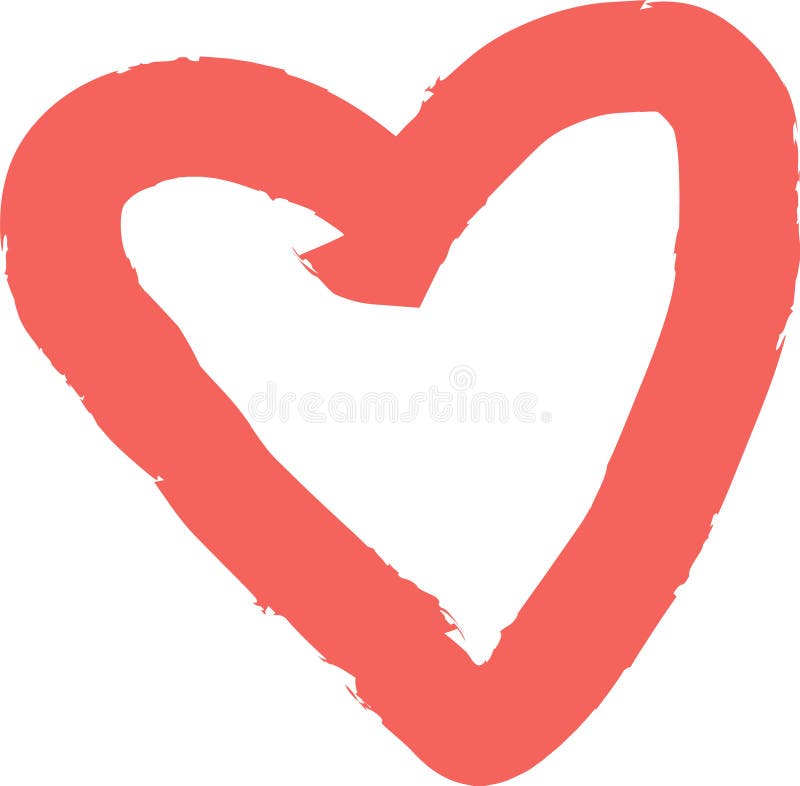 Doodle Lined Heart stock vector. Illustration of love - 353835972