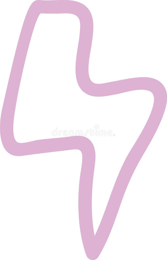 Doodle Lined Lightning stock vector. Illustration of hand - 351907750