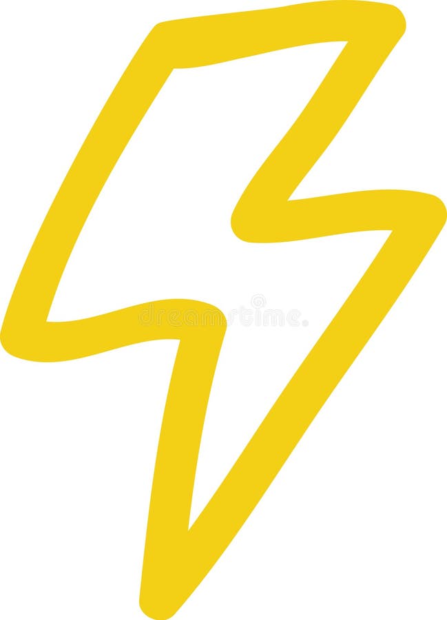 Doodle Lined Lightning stock vector. Illustration of lightning - 351909784