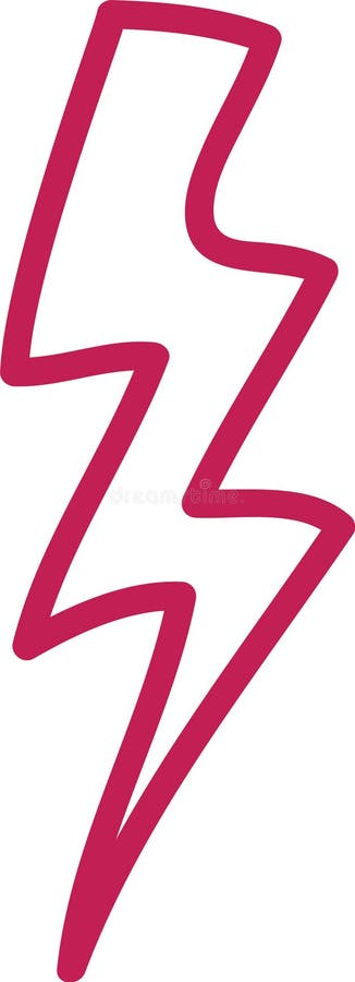 Doodle Lined Lightning stock vector. Illustration of doodle - 351910805