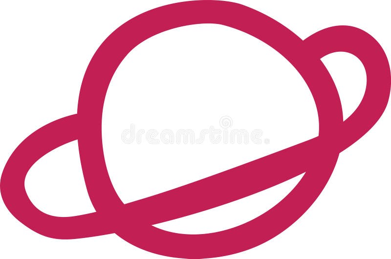 Doodle Lined Planet stock illustration. Illustration of line - 351909615