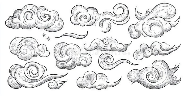 Doodle Lines and Arrows Representing Movement and Emotion, with ...