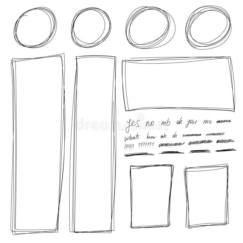 Doodle Lines and Curves Vector. Set of Doodle Stock Vector ...