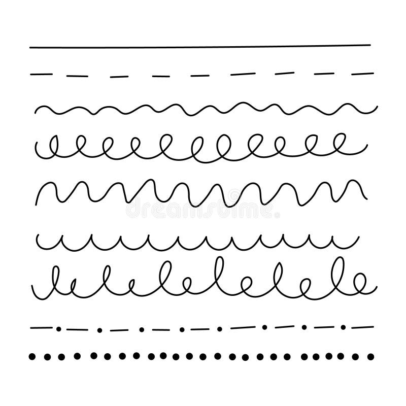 Doodle Lines, Frame, Dividers Vector Design Stock Vector - Illustration ...