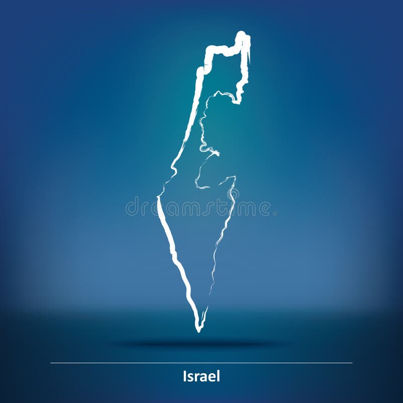 Israel Map Shape Outline Blue Stock Illustrations – 201 Israel Map ...