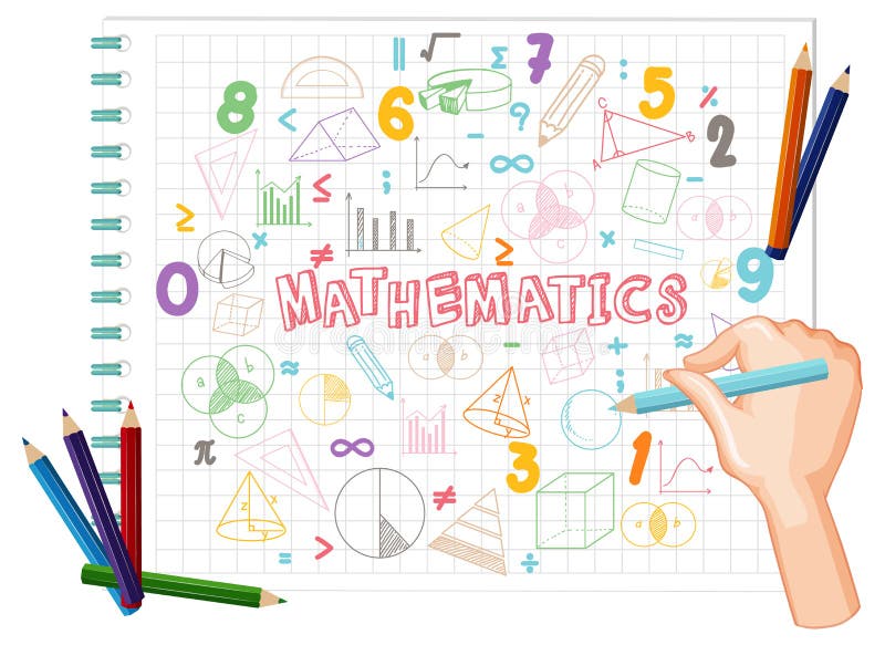 Mathematics Font Icon with Formula Stock Vector - Illustration of ...