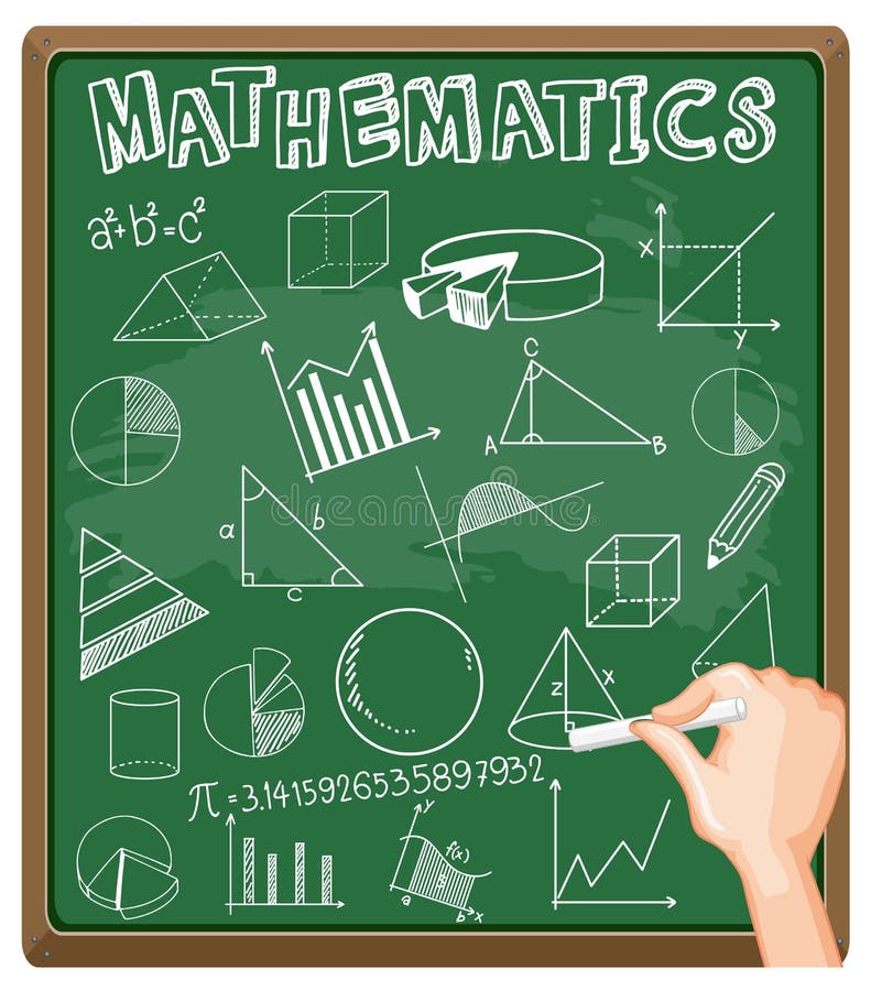 Doodle Math Formula with Mathematics Font Stock Vector - Illustration ...