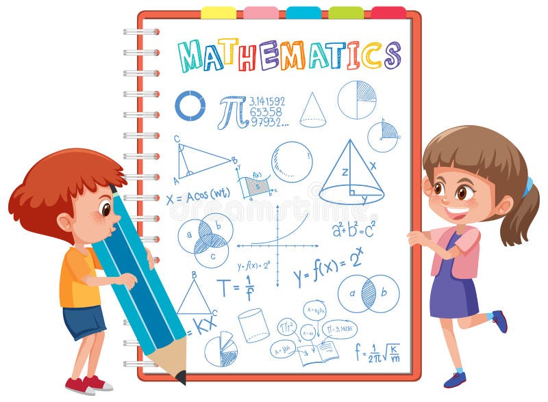 Doodle Math Formula on Notebook Page Stock Vector - Illustration of ...
