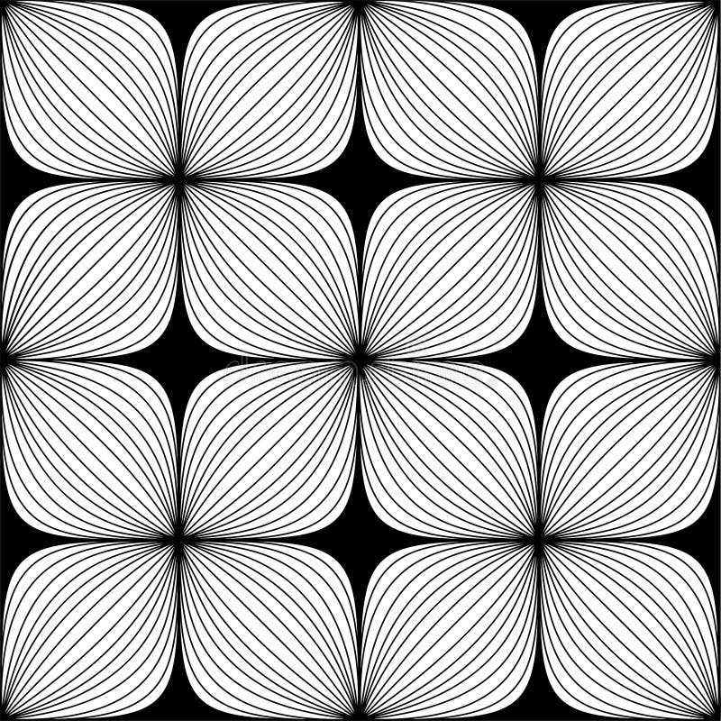 Doodle Monochrome Line Seamless Pattern Stock Vector - Illustration of ...