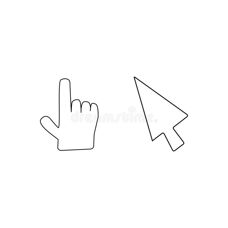 Mouse Cursor Click Red Circle Stock Vector - Illustration of pixel ...