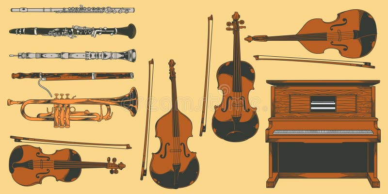 Doodle Music Drawing Drawing Objects Stock Vector - Illustration of ...