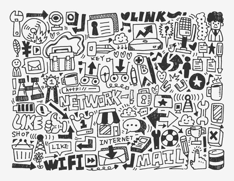 Doodle network element stock vector. Illustration of decorate - 31471995