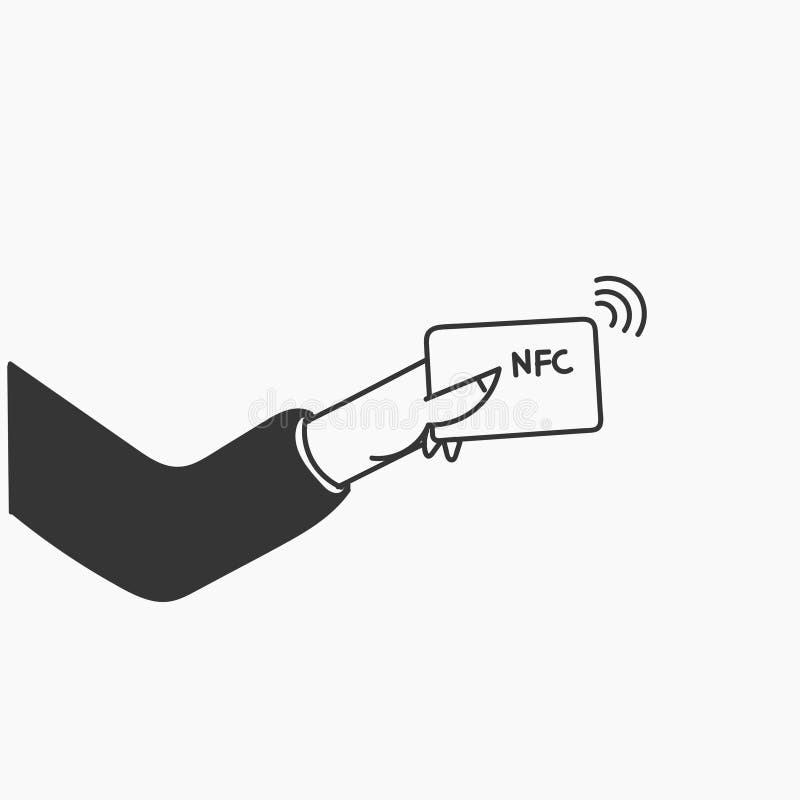 Doodle Nfc Device Transaction Related Device Icon in Drawn Style Stock ...