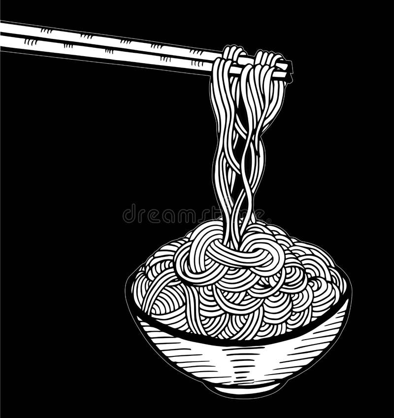 Doodle noodle hand drawing stock vector. Illustration of icon - 87769764