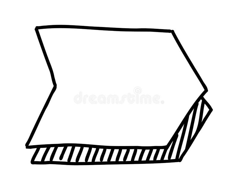 Doodle Note. Diary Notebook and Paper Sheet, Hand Drawn Arrow Sticker ...