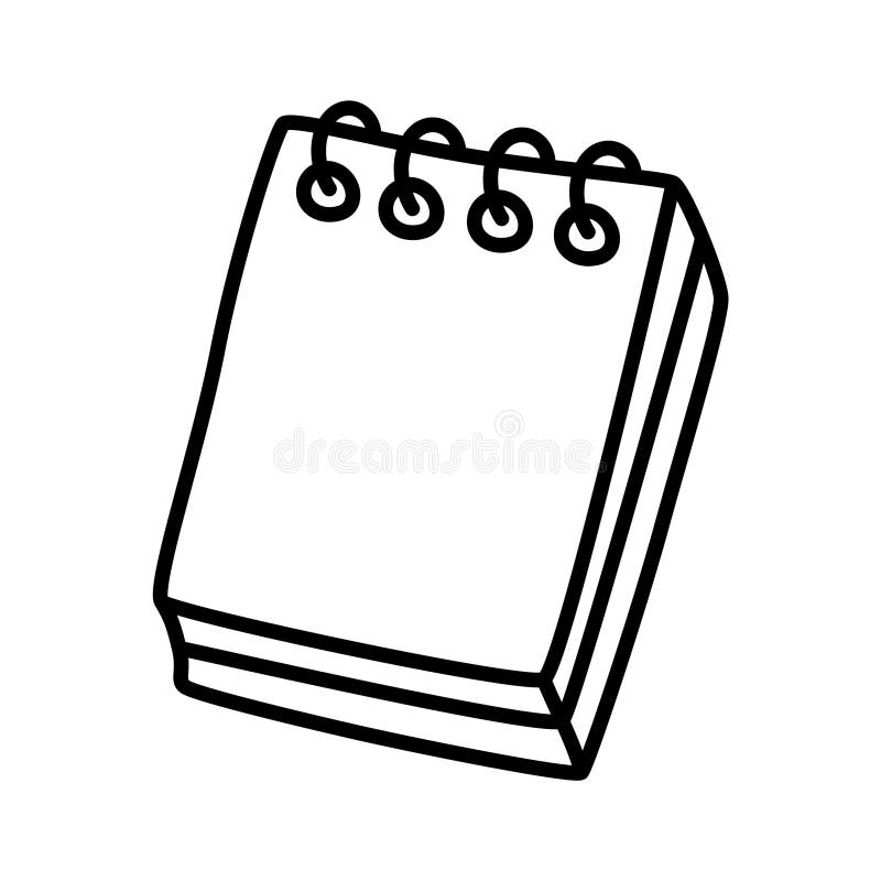 Doodle Notepad Icon. Infographic Symbol in a Circle Stock Illustration ...