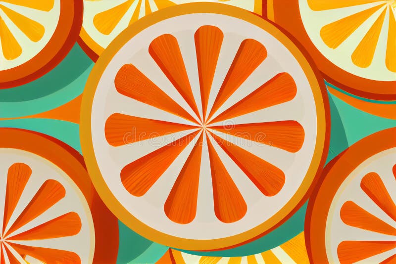 Doodle Orange and Abstract Elements. Hand Drawn Pattern Illustrations ...