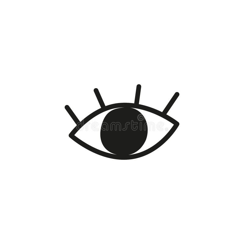 Doodle outline eye icon. stock vector. Illustration of element - 230906526