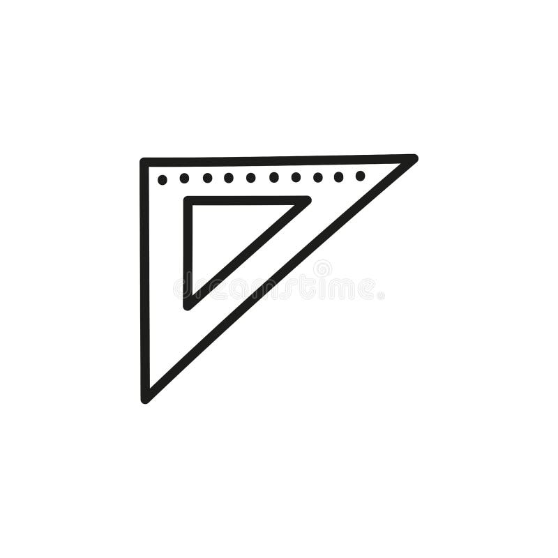 Outline Triangle Infographic Element. Linear Flat Chart, Diagram ...