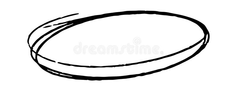 Doodle Oval Frame. Hand Drawn Circle Pencil Sketch Stock Vector ...