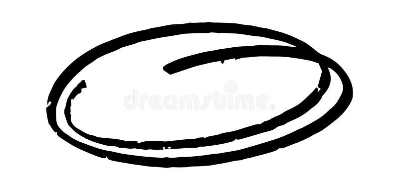 Doodle Oval Frame. Hand Drawn Circle Pencil Sketch Stock Vector ...