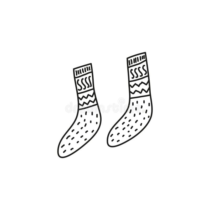 Socks Doodle Pair Stock Illustrations – 505 Socks Doodle Pair Stock ...