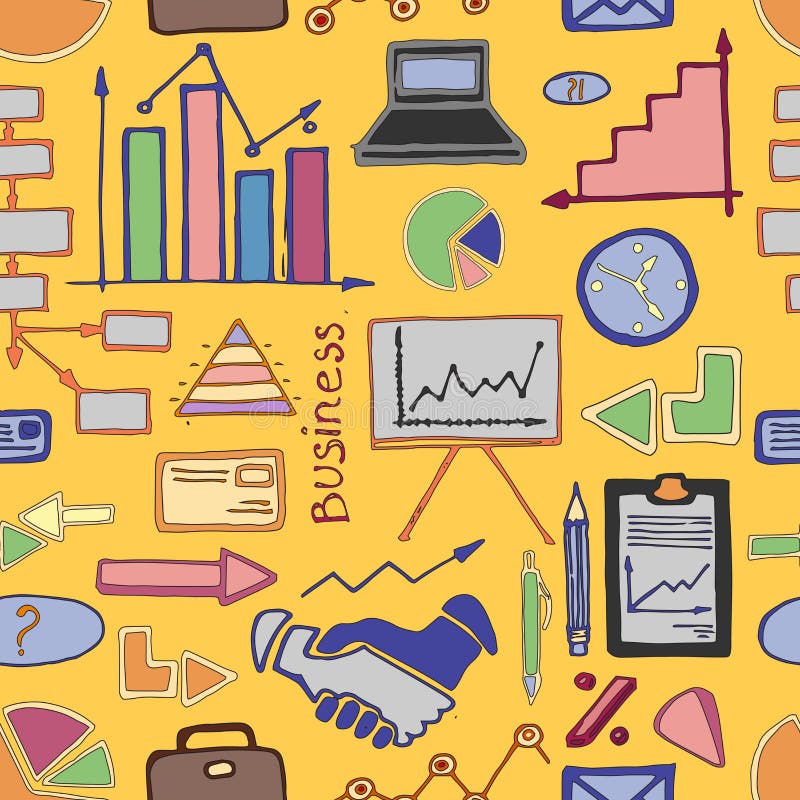 Doodle PATTERN business stock vector. Illustration of drawing - 64832247