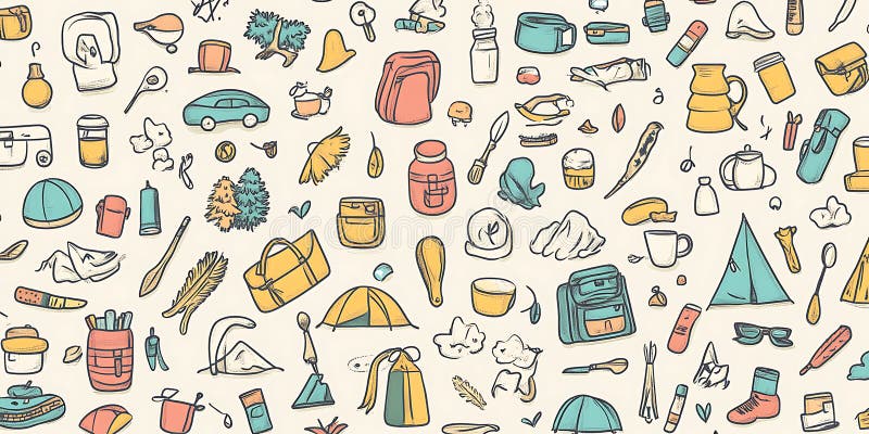 Doodle Pattern Cute HandDrawn Seamless Texture Background Wallpaper ...