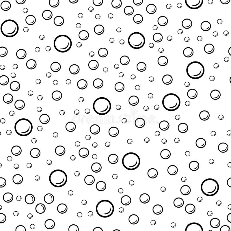 Doodle Pattern Soap Bubbles. Linear Illustration of Pattern with Foam ...