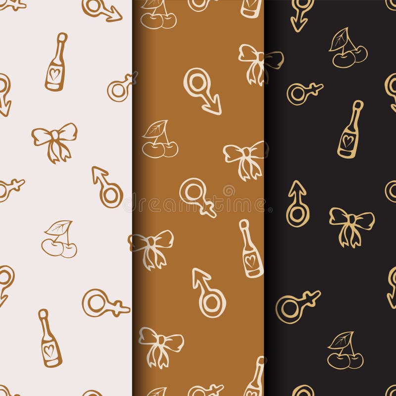 Doodle, Pattern, Vector, Texture, Champagne, Male and Female Sign ...