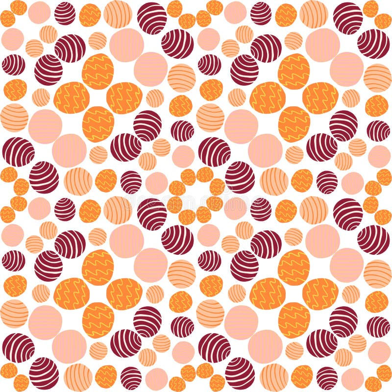 Doodle Pebbles Seamless Pattern. Cute Brick Wall Background Stock ...