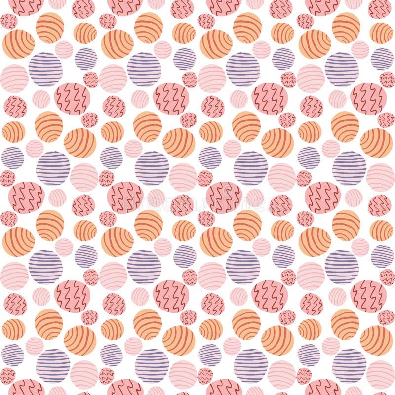Doodle Pebbles Seamless Pattern. Cute Brick Wall Background Stock ...