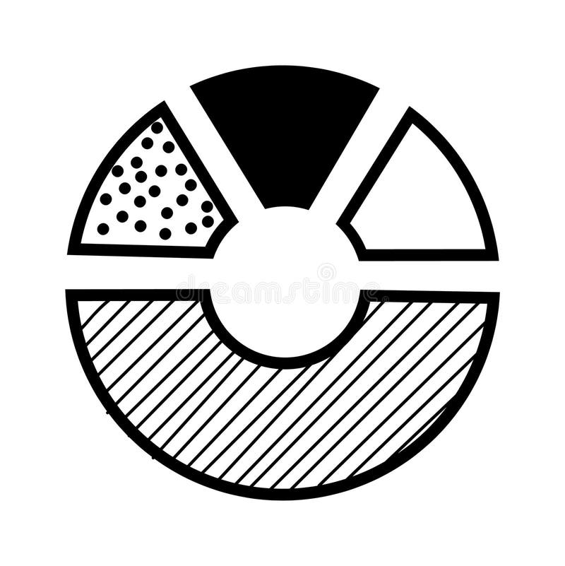 Doodle Pie Chart Set. Hand Drawn Fraction Graphic Shape Stock Vector ...