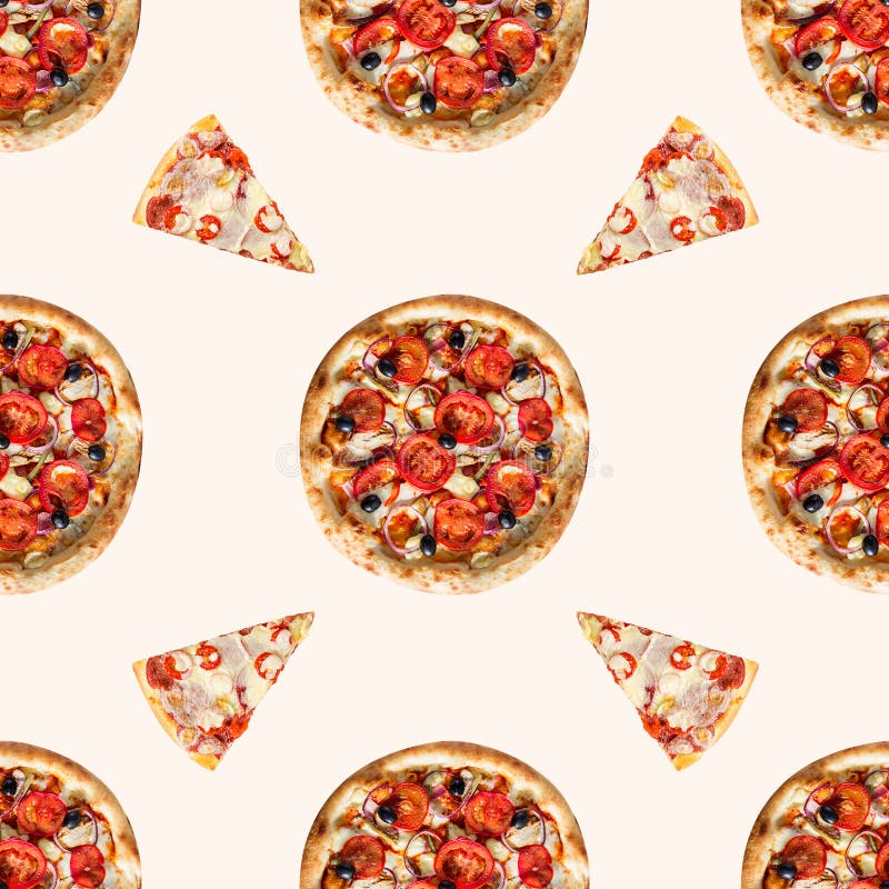Doodle Pizza Seamless Pattern Background. Fast Food Seamless Pattern ... Doodle Pizza Seamless Pattern Background. Fast Food Seamless Pattern ...
