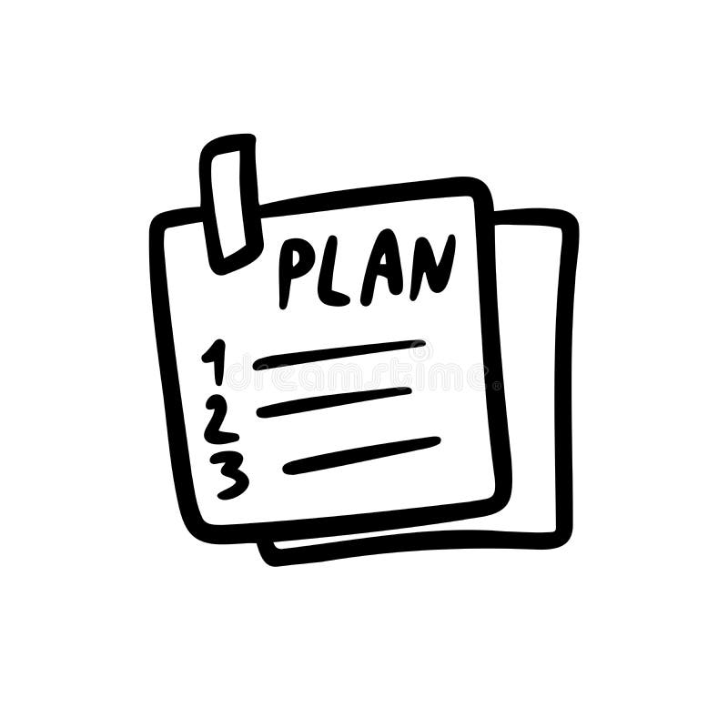 Doodle Plan Icon. Hand Drawn Infographic Notepaper Piece. To Do List ... Doodle Plan Icon. Hand Drawn Infographic Notepaper Piece. To Do List ...
