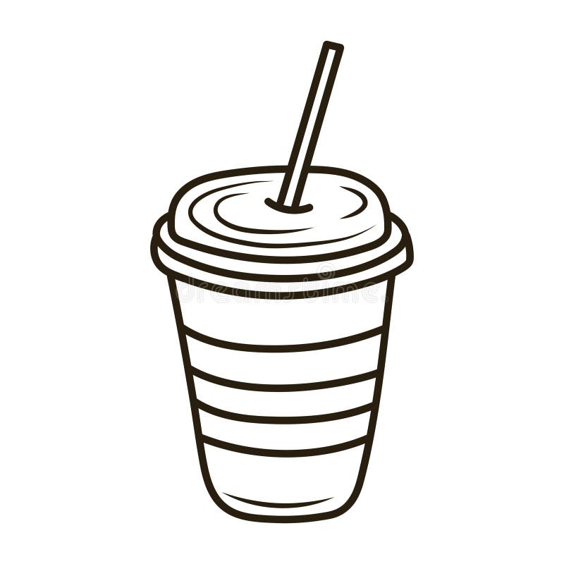 Cup Straw Outline Stock Illustrations – 7,135 Cup Straw Outline Stock ...