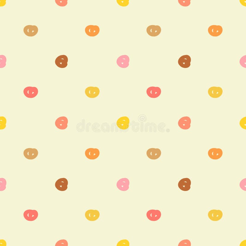 Doodle polka dots pattern stock vector. Illustration of round - 126618513