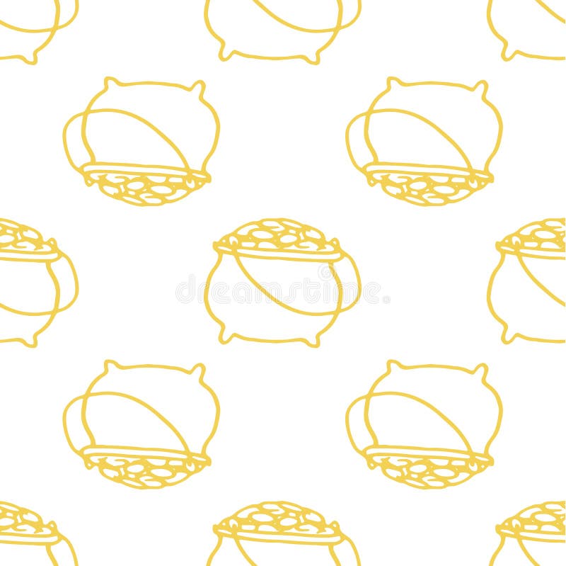 Line Drawing Pot Gold Stock Illustrations – 305 Line Drawing Pot Gold ...